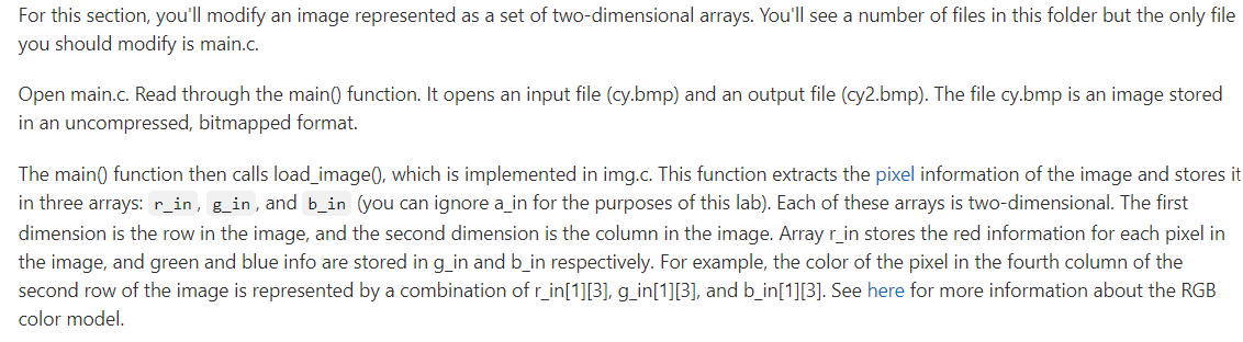 Solved For this section, you'll modify an image represented | Chegg.com