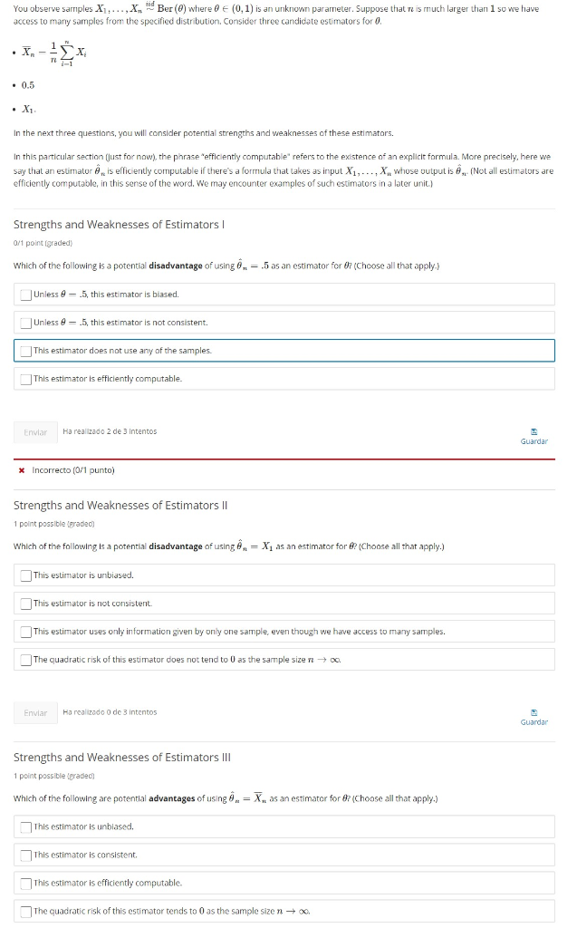 Solved You observe sarriples X1....,x. Ber(@) where 0 € | Chegg.com