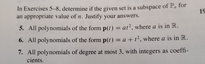 Solved In Exercises 5-8, determine if the given set is a | Chegg.com