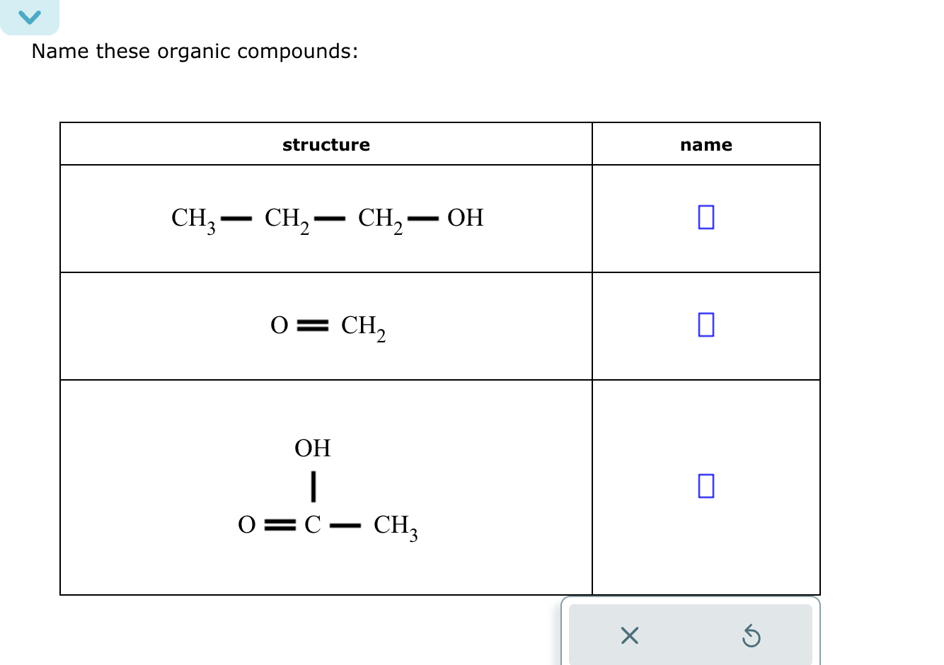 Solved Name these organic compounds: | Chegg.com