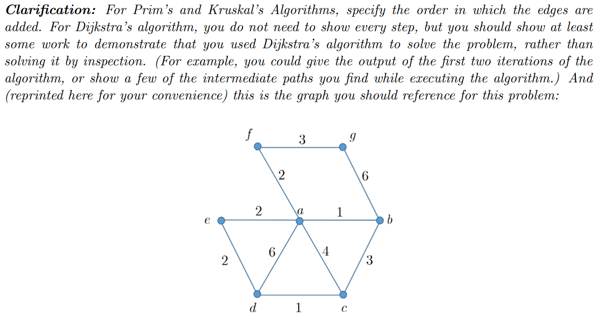 Solved Question 3.4° Apply Prim's and Kruskal's Algorithms | Chegg.com