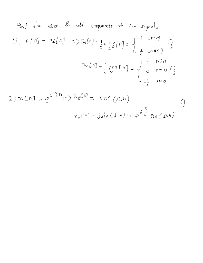 Solved find the even and odd components of the | Chegg.com