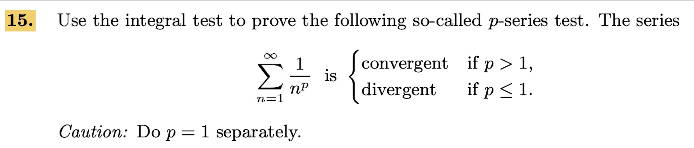Solved Use the integral test to prove the following | Chegg.com