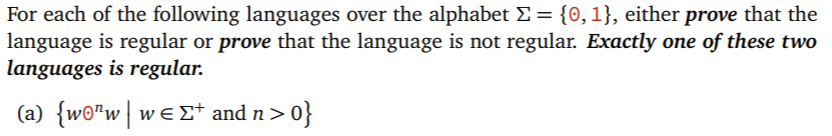 Solved For each of the following languages over the alphabet | Chegg.com