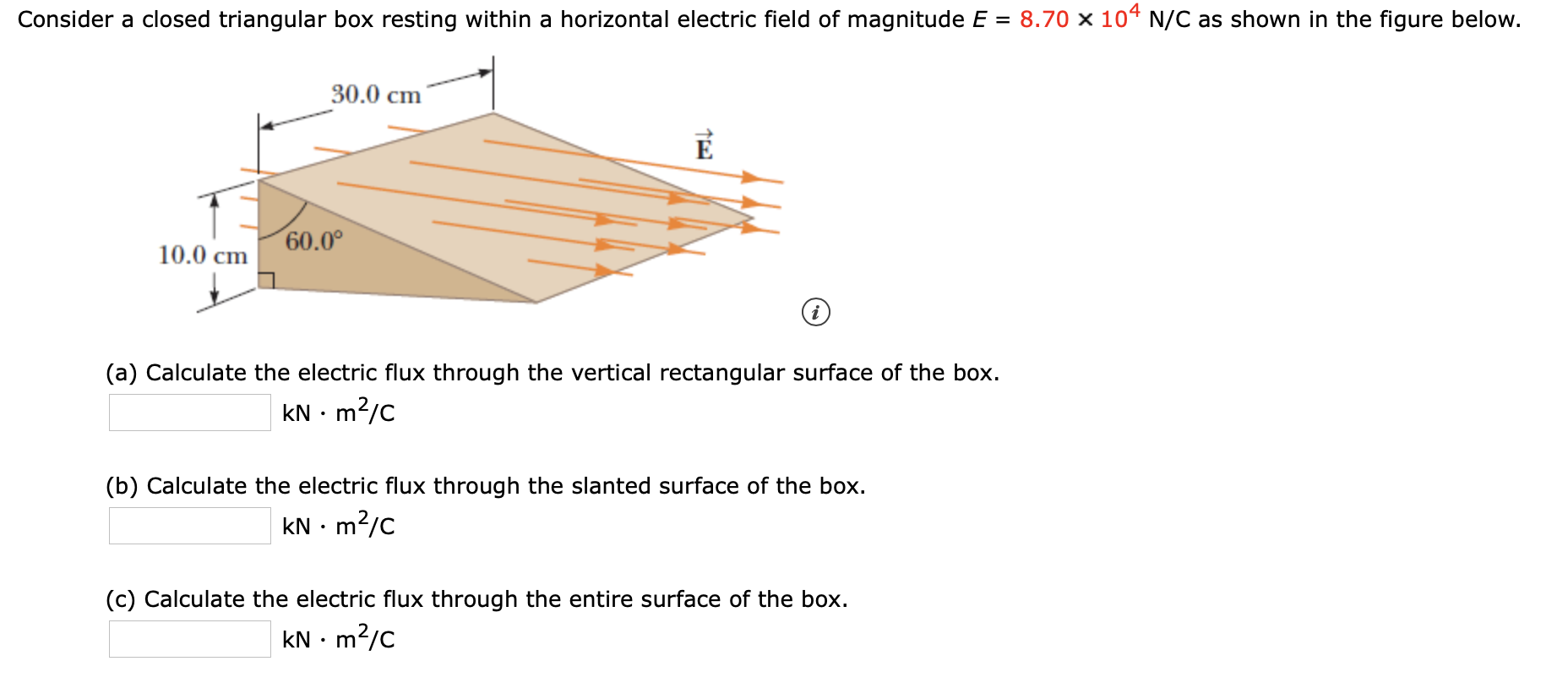 Solved Consider a closed triangular box resting within a | Chegg.com