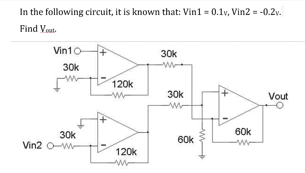 Solved In the following circuit, it is known that: Vin1 = | Chegg.com