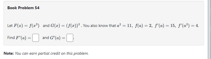 Solved Book Problem 54Let F(x)=f(x3) ﻿and G(x)=(f(x))3. ﻿You | Chegg.com