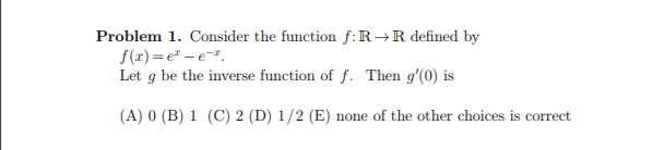 Solved Problem 1. Consider the function f:R+R defined by | Chegg.com