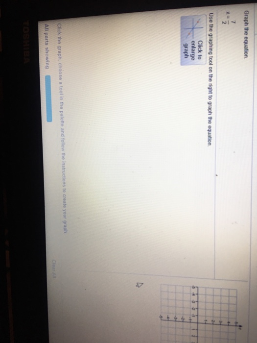Solved Graph the equation. x = 7/2 Use the graph tool on | Chegg.com