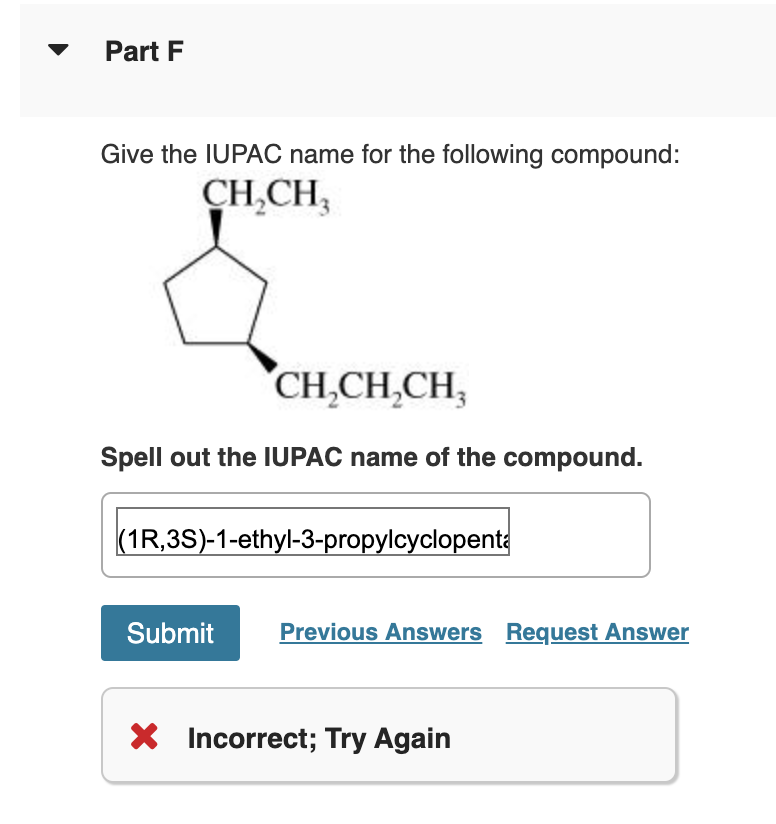 Solved Give the IUPAC name for the following compound. Give | Chegg.com