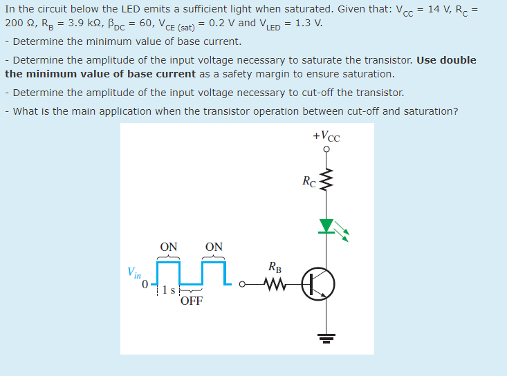 Solved In the circuit below the LED emits a sufficient light | Chegg.com