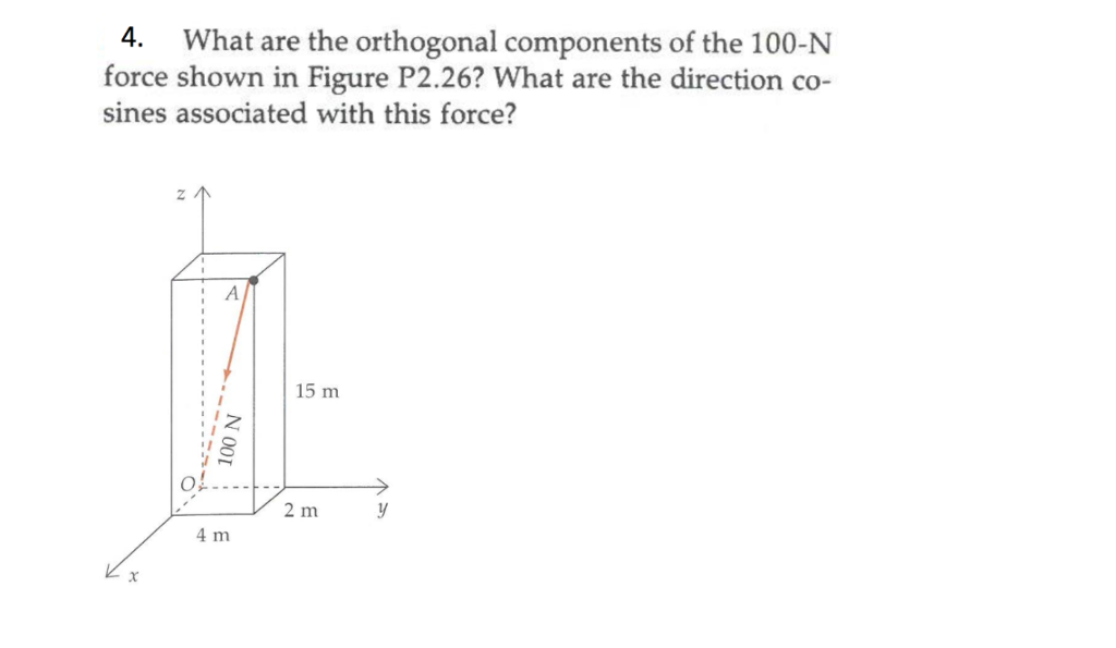 Solved 4. What are the orthogonal components of the 100-N | Chegg.com