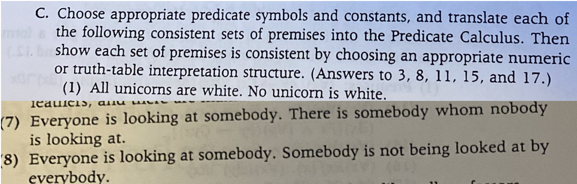 Solved C. Choose appropriate predicate symbols and | Chegg.com