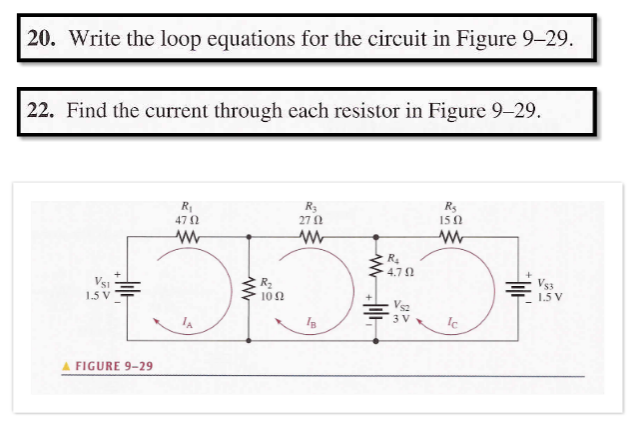 Solved 20 Write The Loop Equations For The Circuit In 