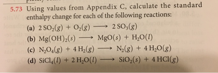 Solved Using values from Appendix C, calculate the standard | Chegg.com
