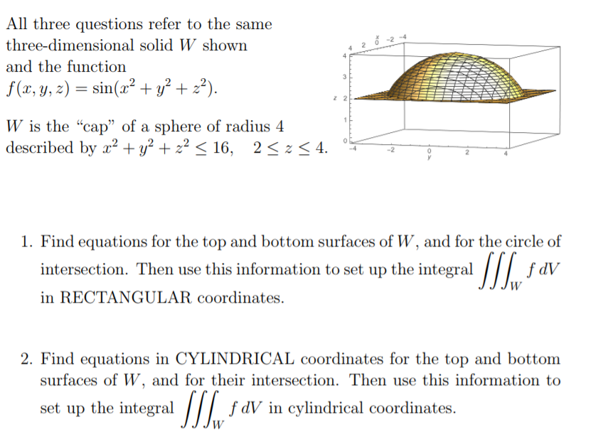 Solved ll three questions refer to the same three-dimens and | Chegg.com