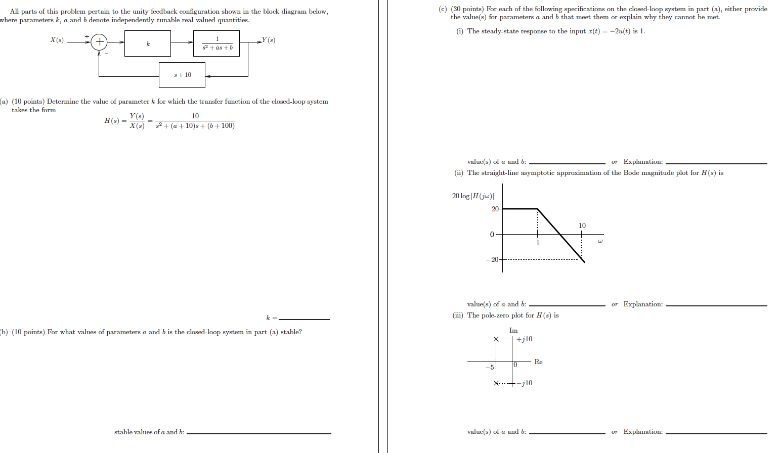 Solved All parts of this problem pertain to the unity | Chegg.com