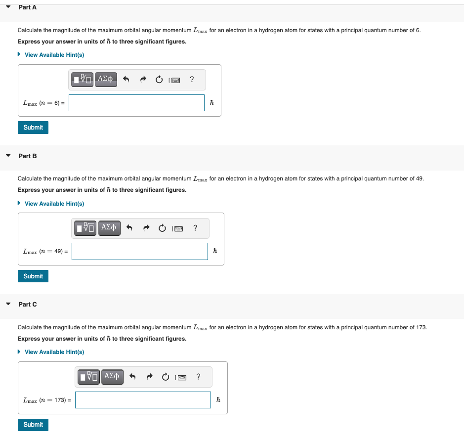 Solved Calculate the magnitude of the maximum orbital | Chegg.com