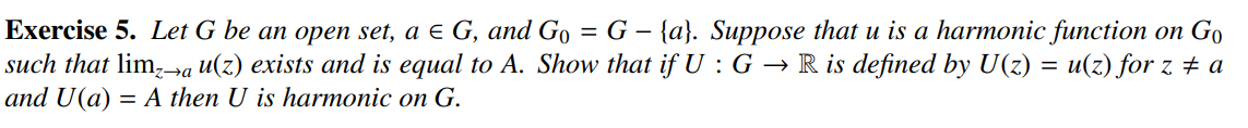 Solved Exercise 5. Let G be an open set, a∈G, and G0=G−{a}. | Chegg.com