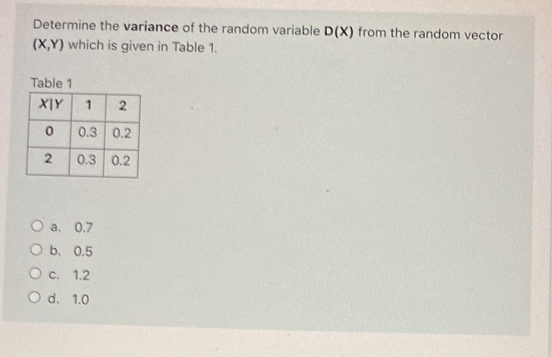 Solved Determine the variance of the random variable D(X) | Chegg.com