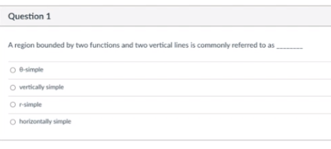 Solved Question 1 A region bounded by two functions and two | Chegg.com