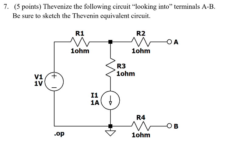 Solved (5 points) Thevenize the following circuit "looking | Chegg.com
