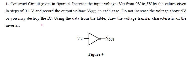 Solved 1- Construct Circuit given in figure 4 . Increase the | Chegg.com