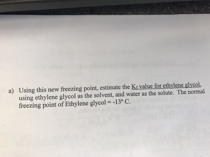 Solved Calculate the freezing point of an antifreeze | Chegg.com