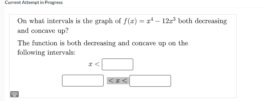 Solved Current Attempt in Progress = On what intervals is | Chegg.com