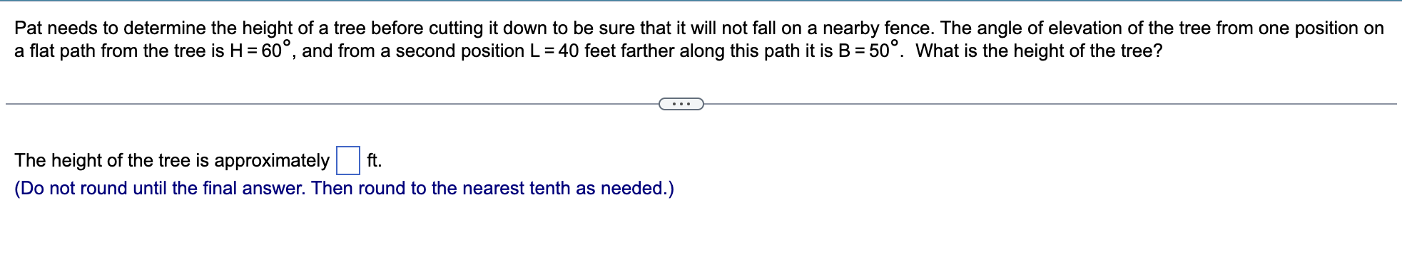 Solved Pat needs to determine the height of a tree before | Chegg.com