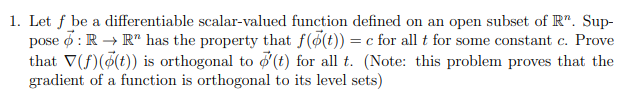Solved 1. Let f be a differentiable scalar-valued function | Chegg.com