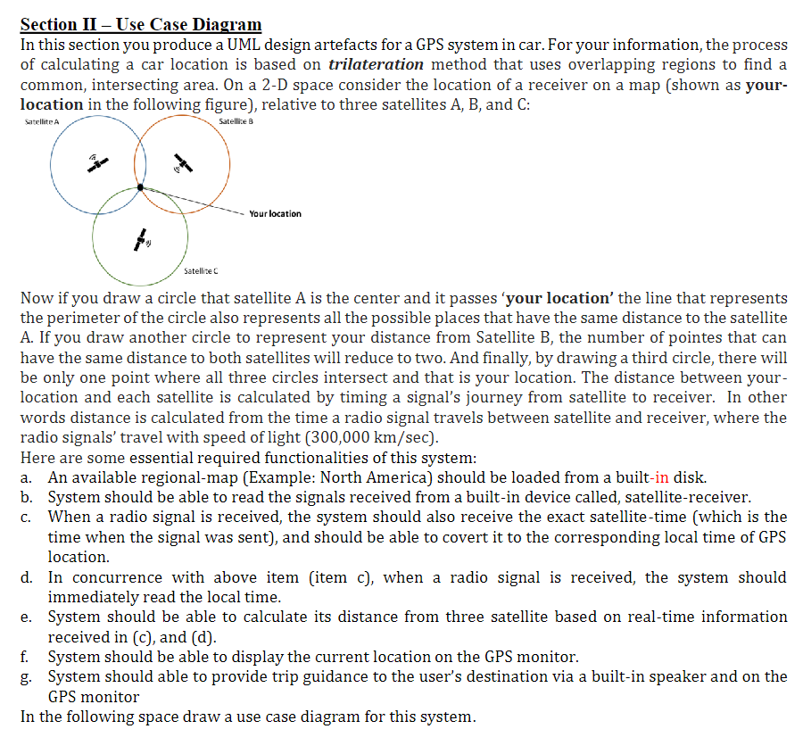 Solved Section II - Use Case Diagram In this section you | Chegg.com