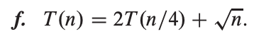 Solved 4-1 Recurrence examples Give asymptotic upper and | Chegg.com