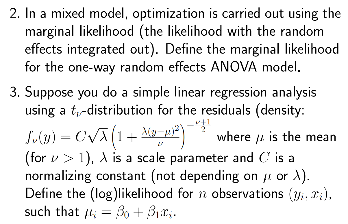 Solved 2. In a mixed model, optimization is carried out | Chegg.com