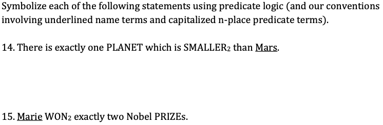 Solved Symbolize each of the following statements using | Chegg.com