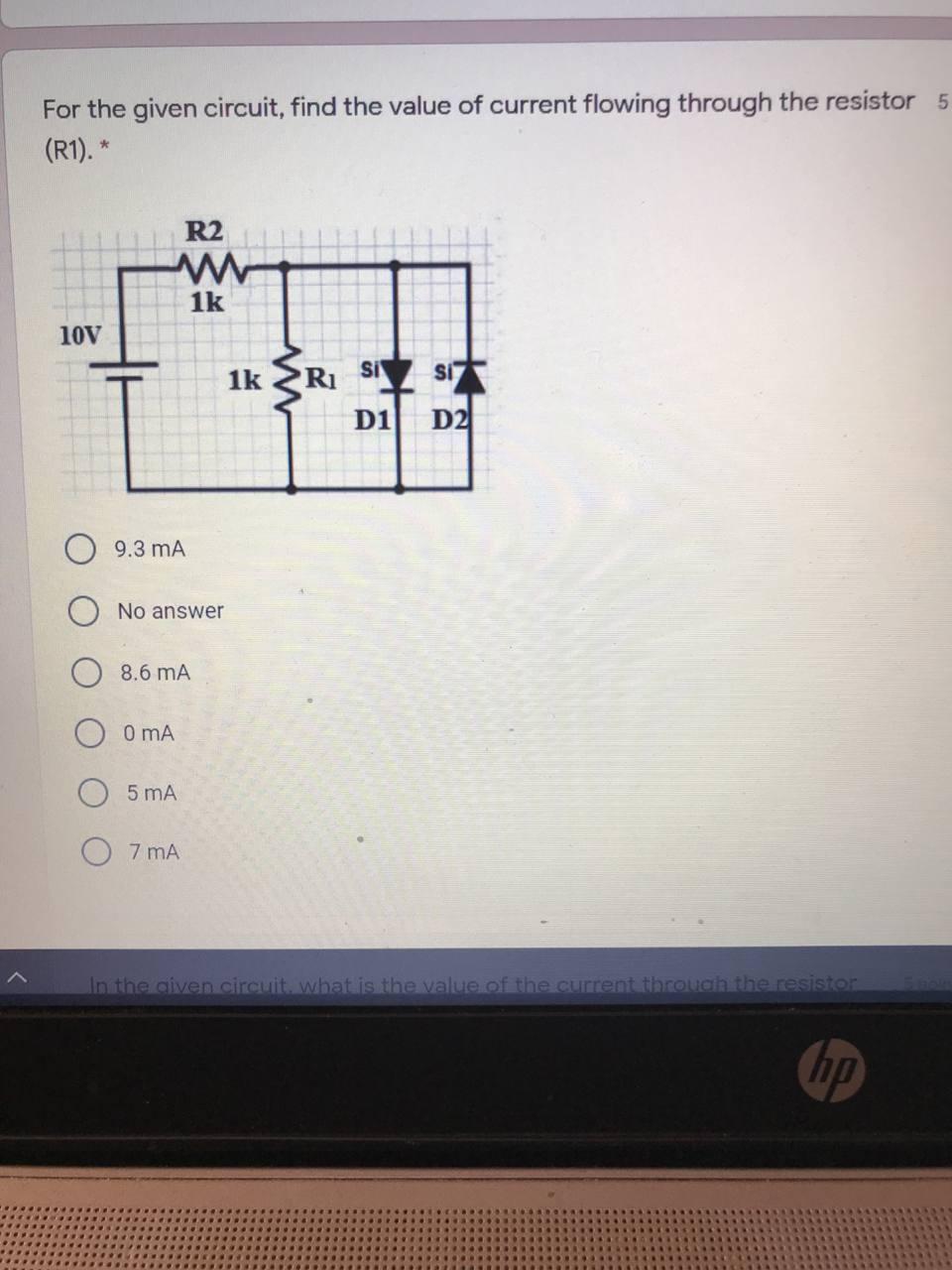 Solved For the given circuit, find the value of current | Chegg.com
