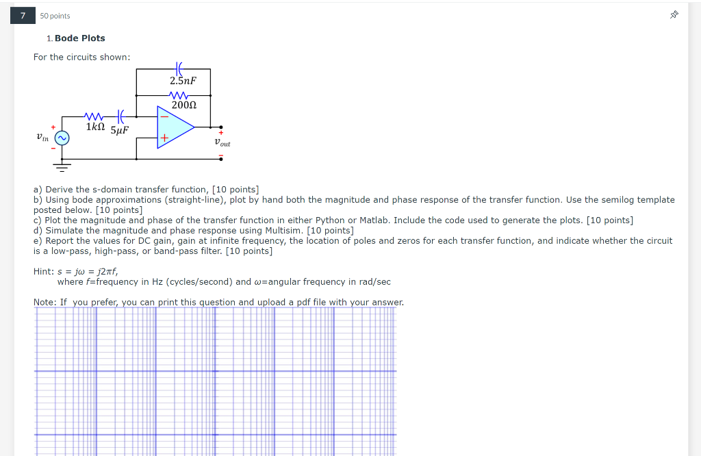 Solved For The Circuits Shown A Derive The S Domain 