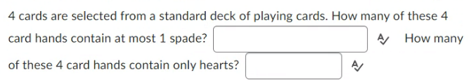 Solved 4 cards are selected from a standard deck of playing | Chegg.com