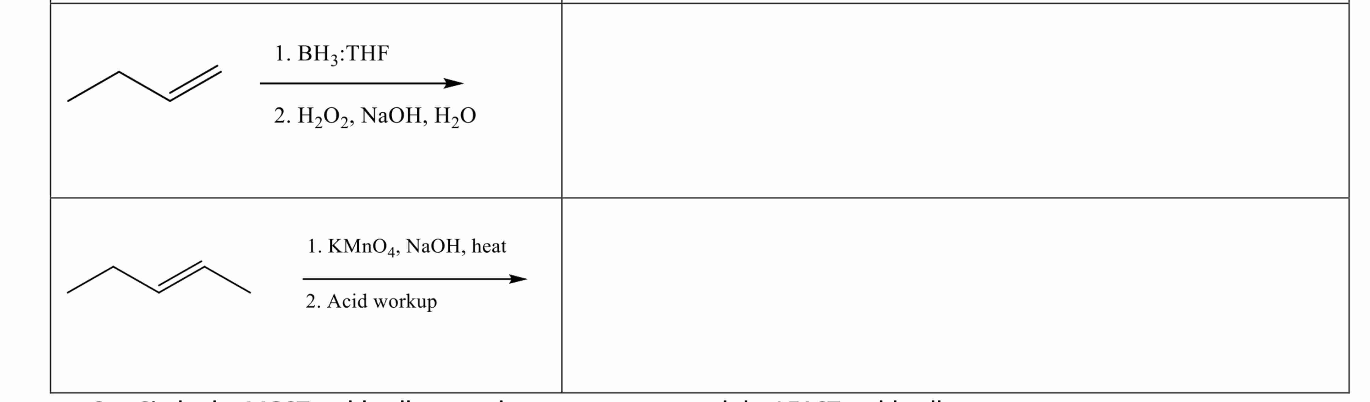 Solved draw the major organic products for each reaction. | Chegg.com