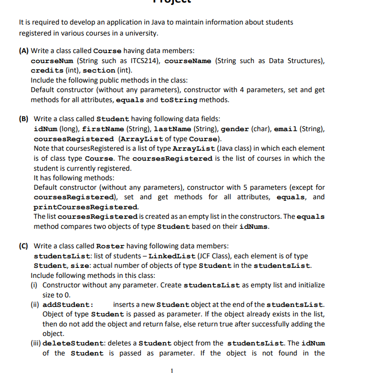Solved It is required to develop an application in Java to | Chegg.com