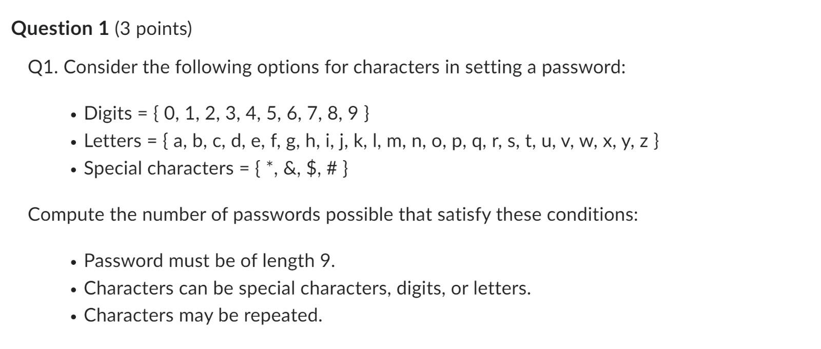 Solved - Digits ={0,1,2,3,4,5,6,7,8,9} - Letters | Chegg.com