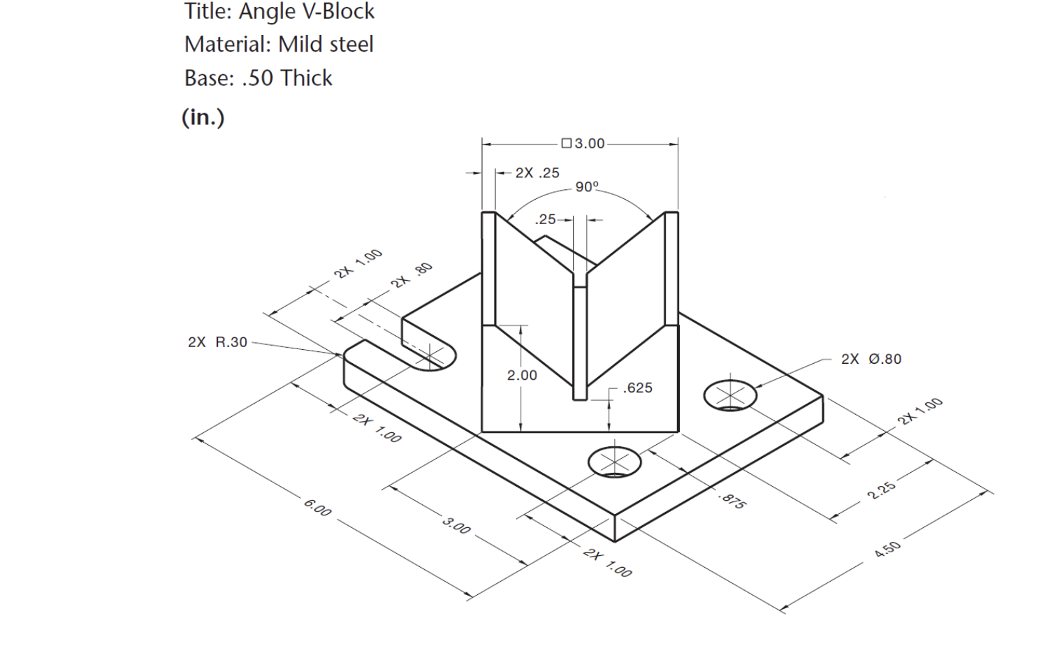 Question 1) For the following dimensioned pictorial | Chegg.com
