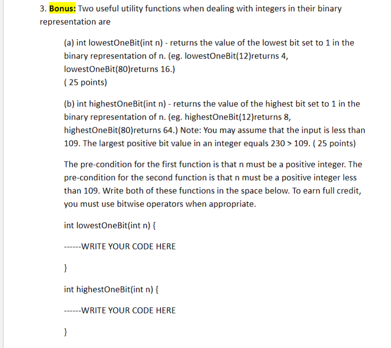 Solved 3. Bonus: Two useful utility functions when dealing | Chegg.com