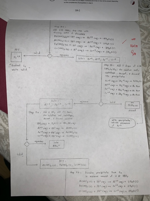 Chem 401 Discussion workshop #9 Qualitative Analysis | Chegg.com