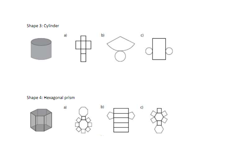 Solved For each 3D shape: i. Choose the correct net ii. | Chegg.com