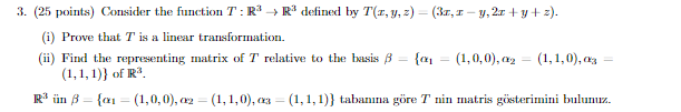 Solved 3. (25 points) Consider the function T:R! +R* defined | Chegg.com