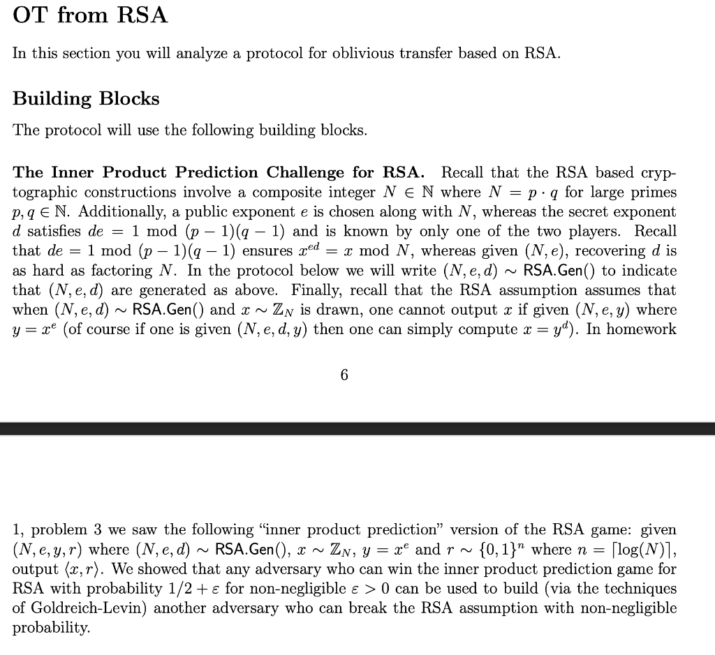 Solved In this section you will analyze a protocol for | Chegg.com