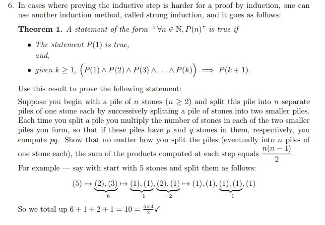 Solved 6. In cases where proving the inductive step is | Chegg.com