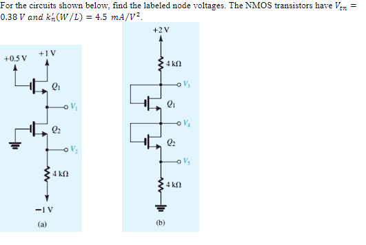 Solved For the circuits shown below, find the labeled node | Chegg.com