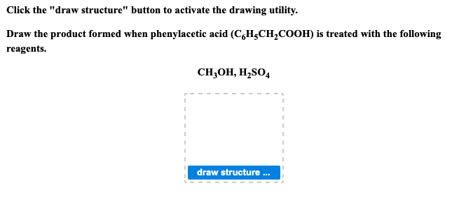 Solved Click the "draw structure" button to activate the | Chegg.com